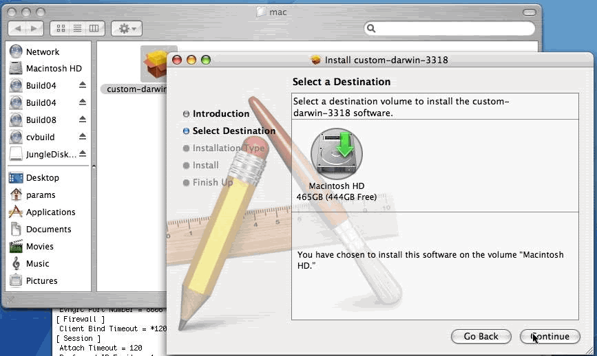 Install Using Macintosh PackageMaker